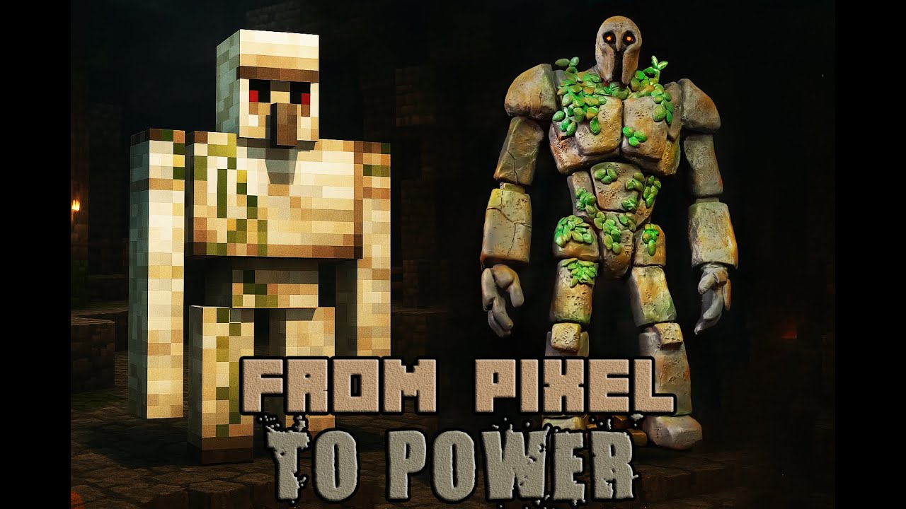 Sculpting REALISTIC MINECRAFT IRON GOLEM [Diorama] [Timelapse] - YouTube