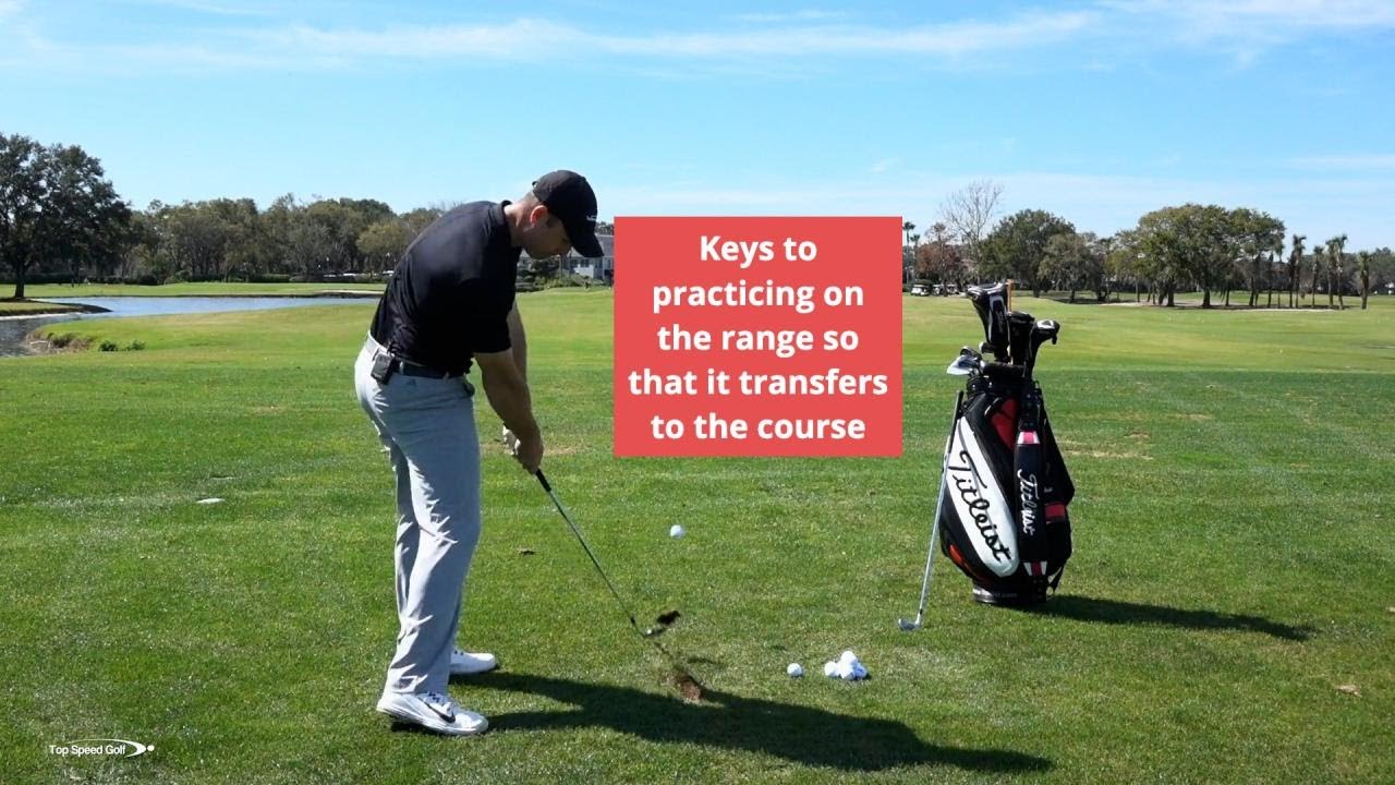 discover the keys to practicing on the range so that it transfers to t ...