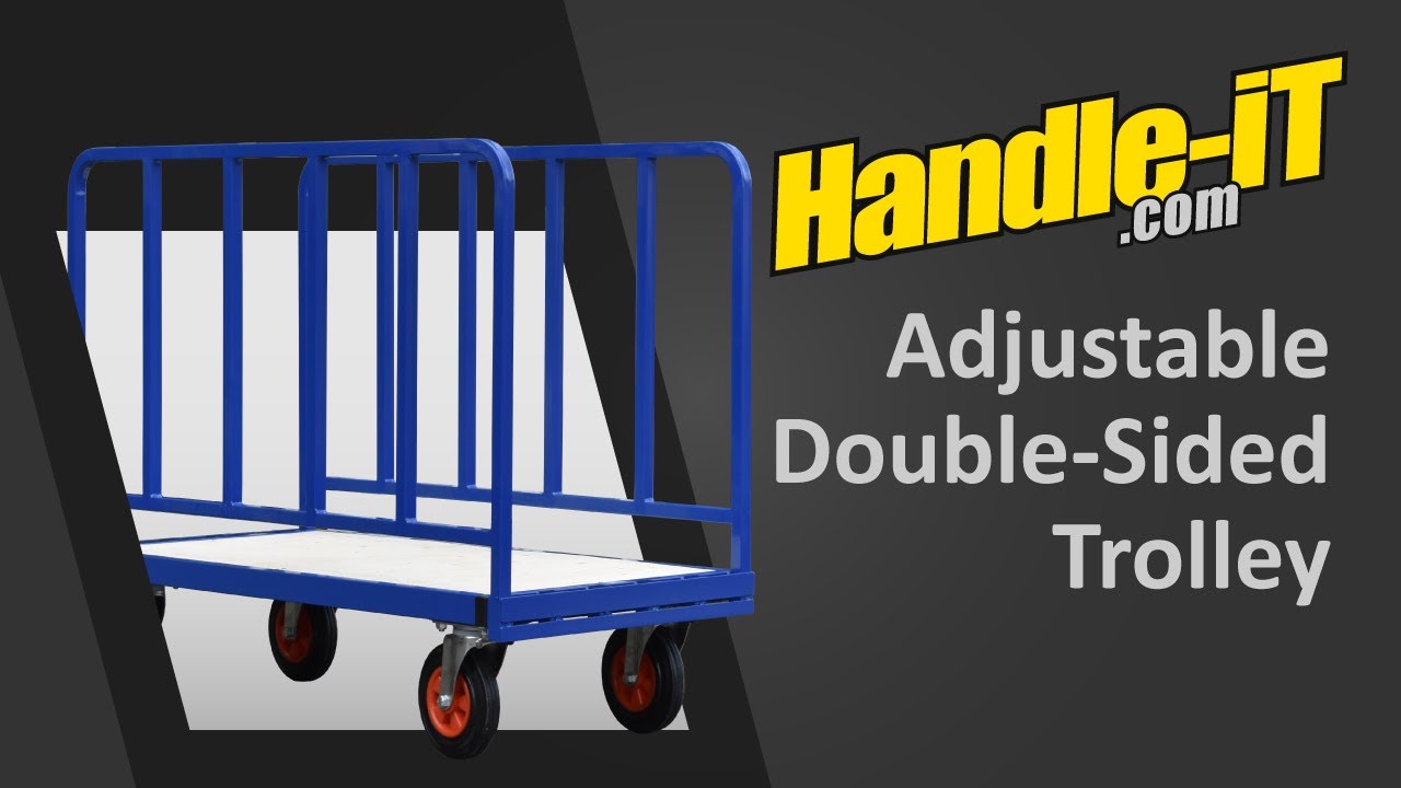 UK Designed and Made - 2 metre Adjustable Double Sided Trolley - YouTube