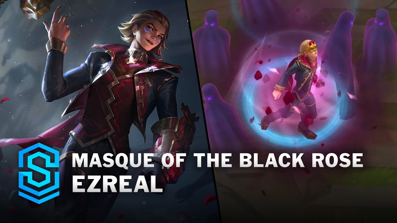 Masque of the Black Rose Ezreal Skin Spotlight - Pre-Release - PBE ...