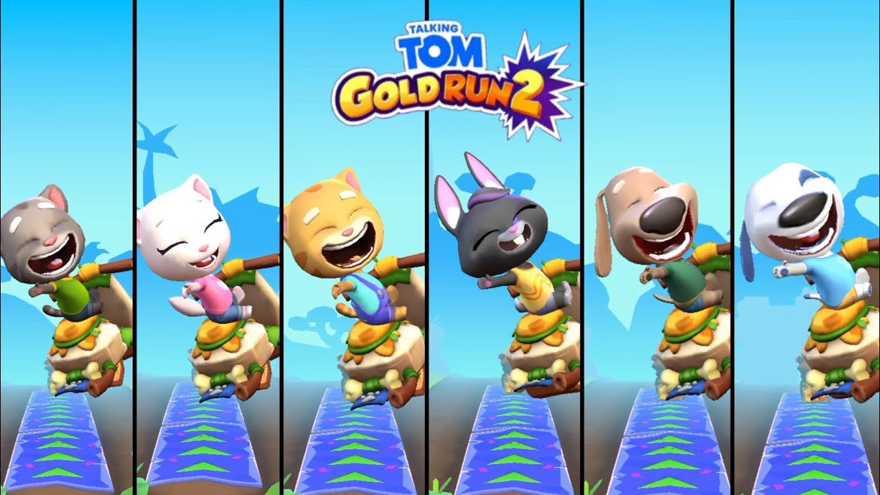 RIDING BIKE Talking Tom Gold Run 2 All Characters Android Gameplay ...