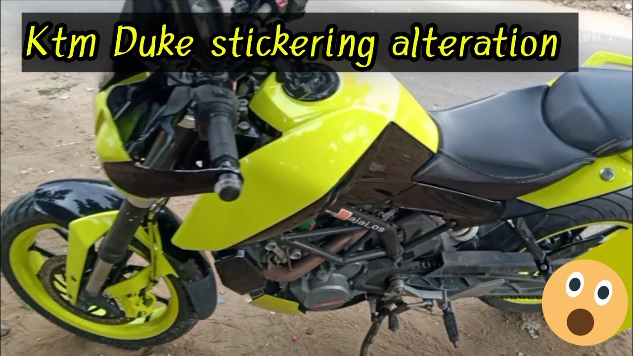 KTM Duke stickering alteration - YouTube