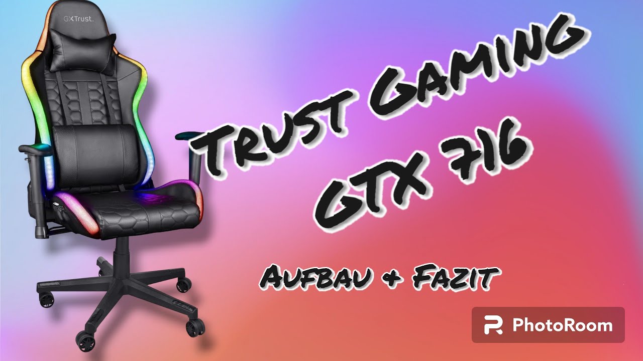 Trust Gaming GXT 716 Rizza Gaming Stuhl / RGB LED-Beleuchtung, 350 ...
