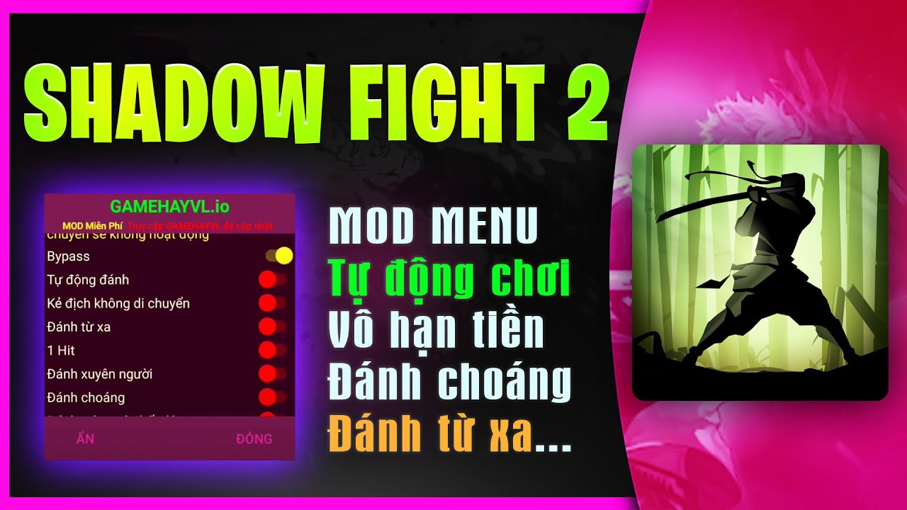 Shadow Fight 2 MOD Menu V6, Tự Động Chơi, Vô Hạn Tiền, Đánh Từ Xa ...