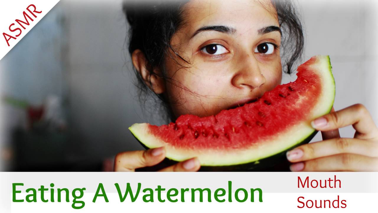 Binaural ASMR Eating Watermelon, Long Version l Ear To Ear, Eating ...