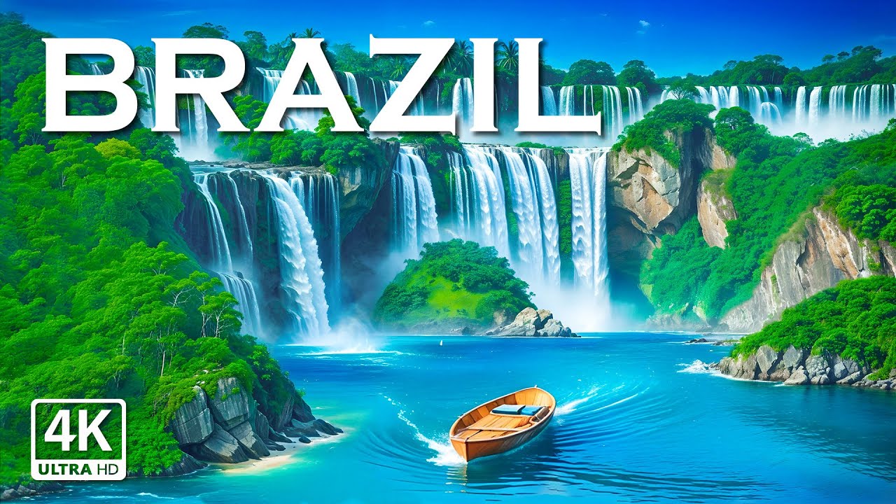 FLYING OVER BRAZIL (4K Video UHD) - Soothing Music With Scenic ...