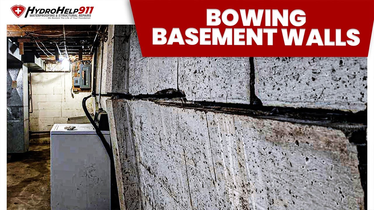 Bowing Basement Walls | HydroHelp911 Bowing Basement Wall Repair ...