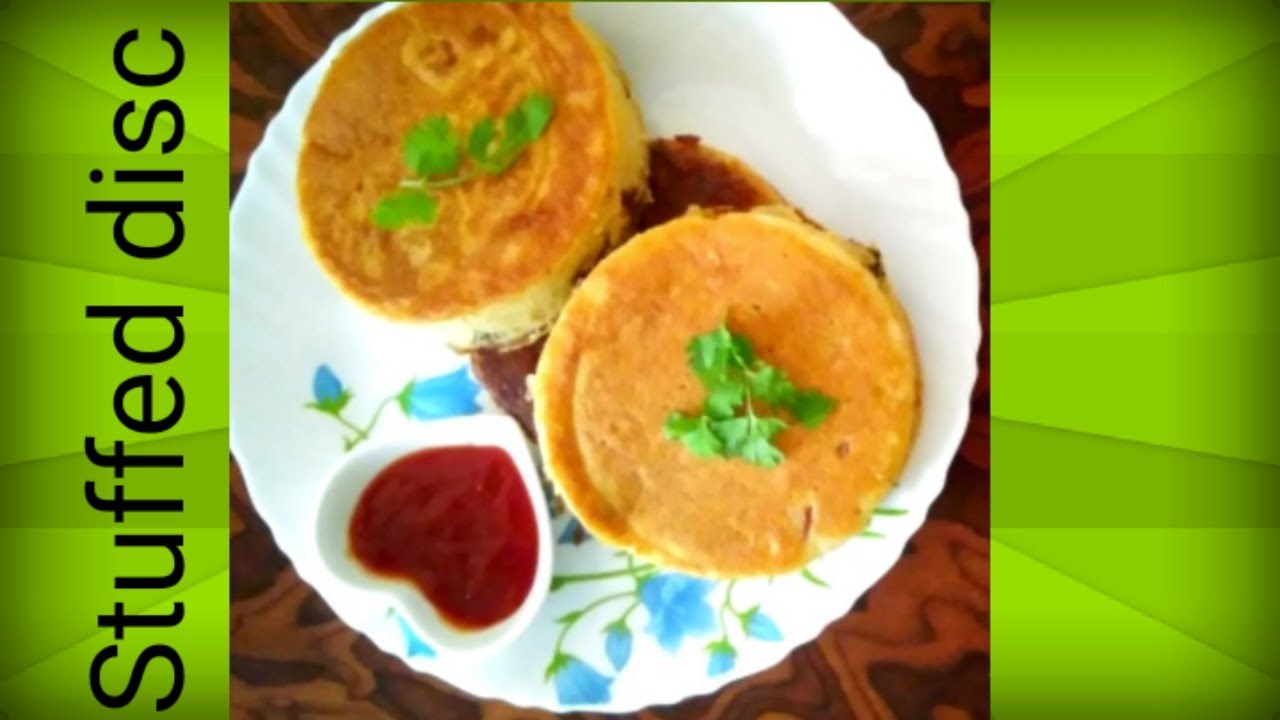 Stuffed disc, Healthy snacks for kids, breakfast recipe - YouTube