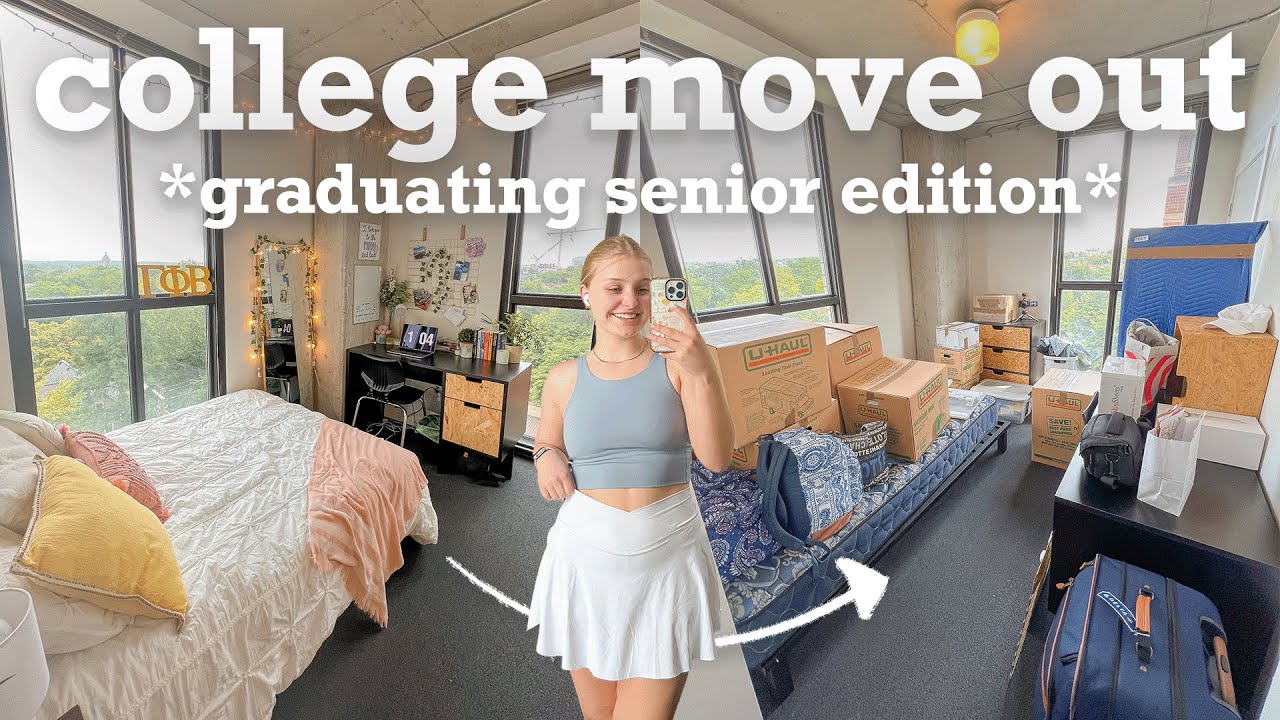 COLLEGE MOVE OUT VLOG 📦 packing up my senior apartment after graduating ...