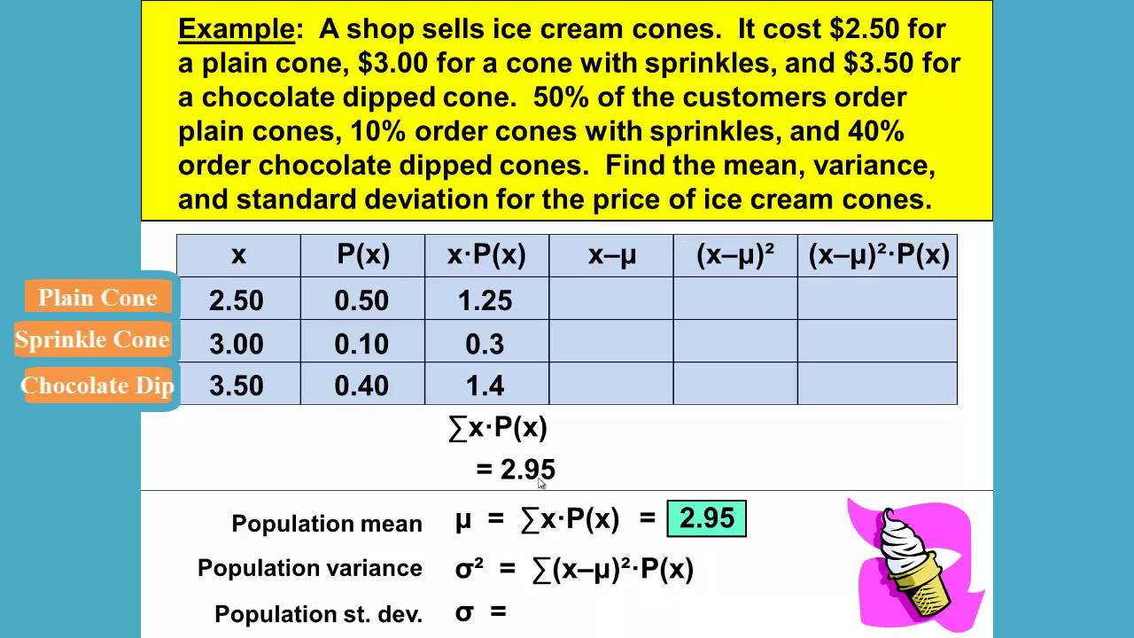Probability Distributions -- Ice Cream - YouTube