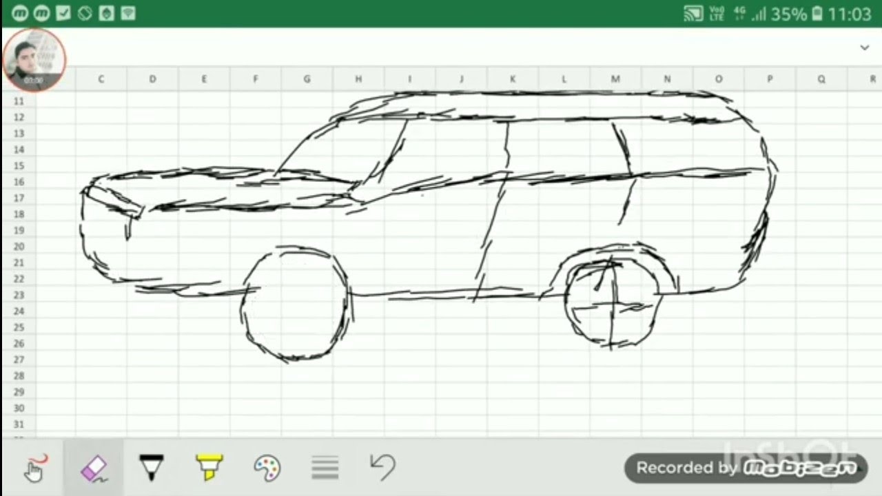 How to draw a car on excel. - YouTube
