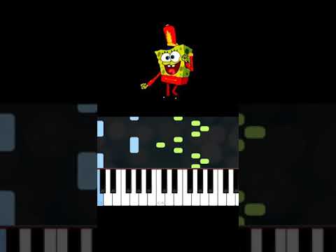 Spongebob Squarepants Theme Song on Piano | Very Easy Piano #Shorts ...