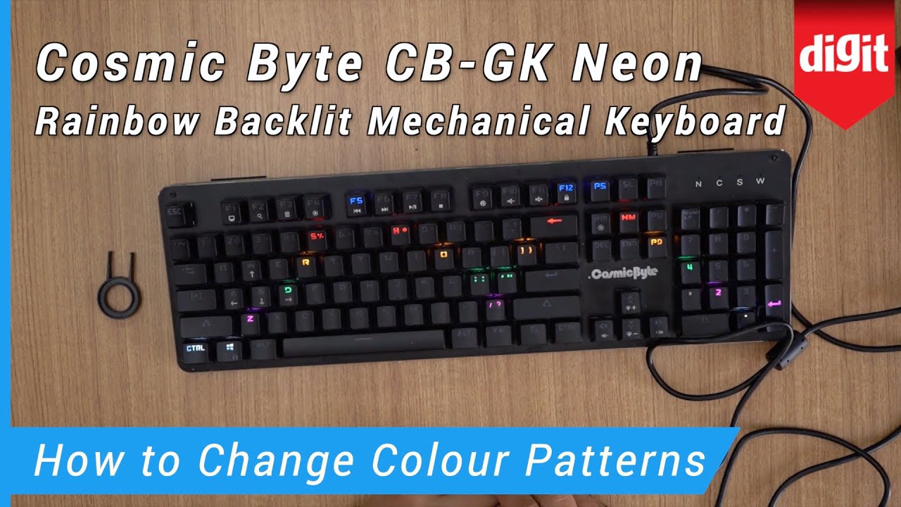 Cosmic Byte CB-GK Neon Rainbow Backlit Mechanical Keyboard - How to ...