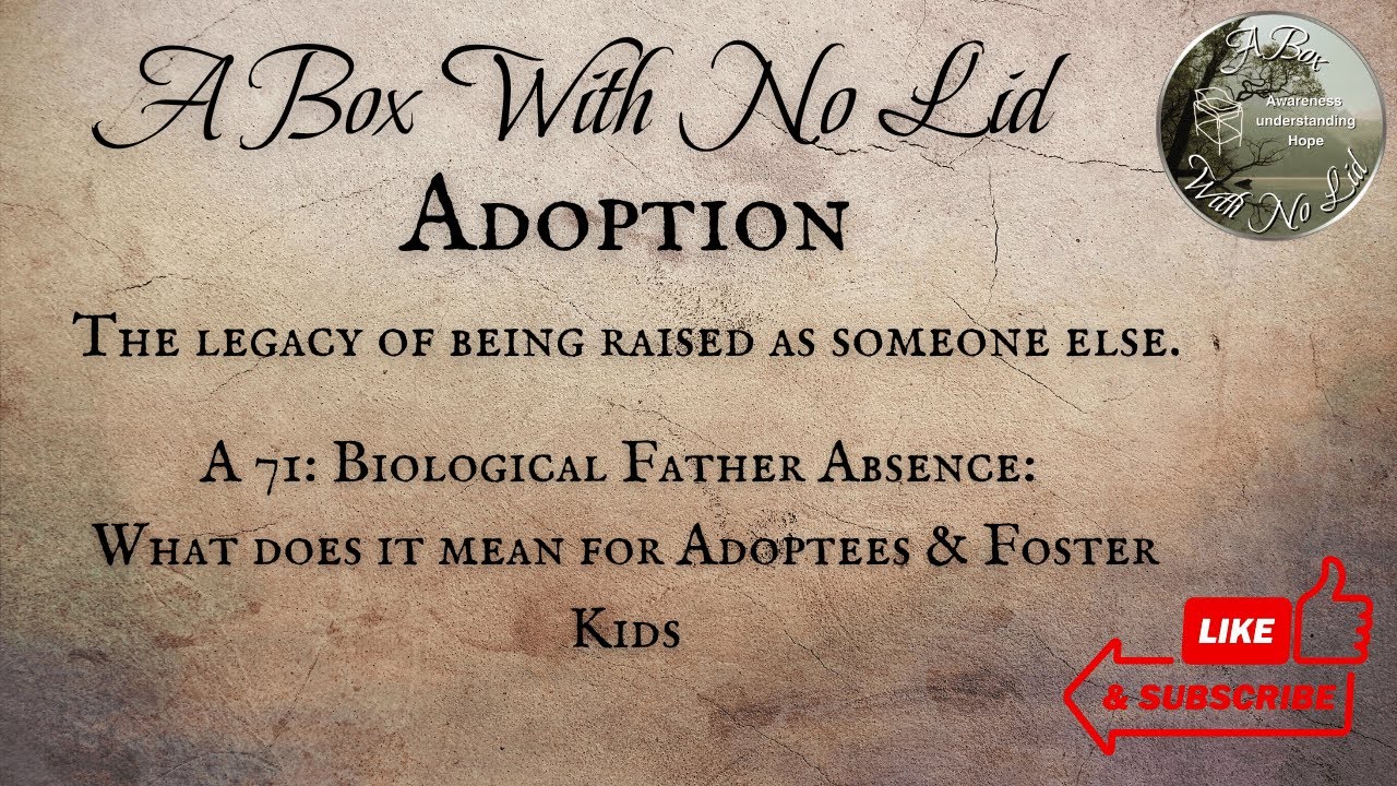 A 71: Biological Father Absence: What does it mean for Adoptees ...
