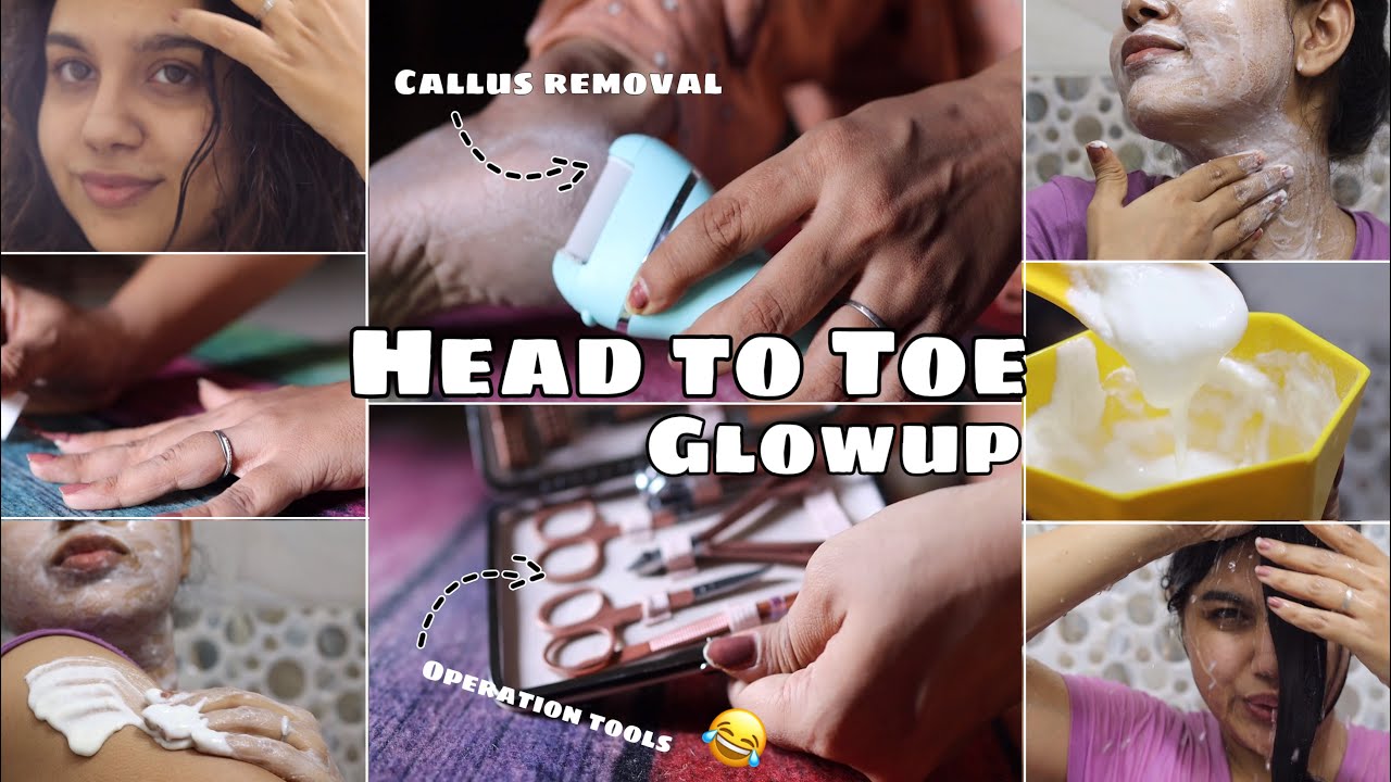 Glowup Routine 💋 Neck Darkening Removal, Hair Smoothening 🥰 Skin Brightening / PurPle KohL Megha ...