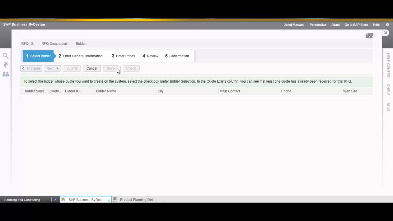 SAP Business ByDesign - RFQ and Contracts - YouTube