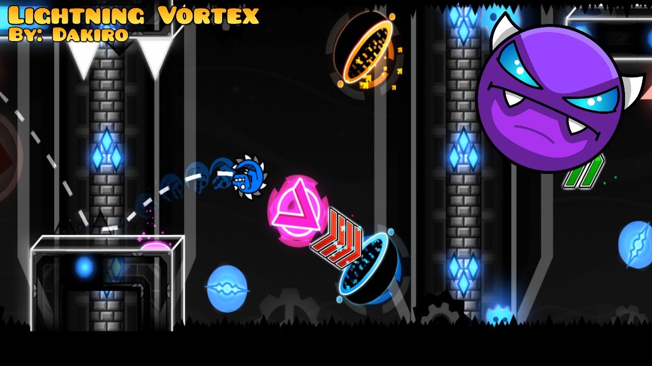 Lightning Vortex by Dakiro | Geometry dash easy demon - YouTube