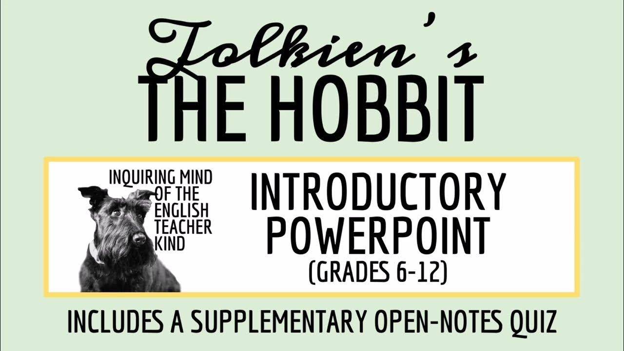 The Hobbit Character Introductions Slideshow with Open-Notes Quiz and ...