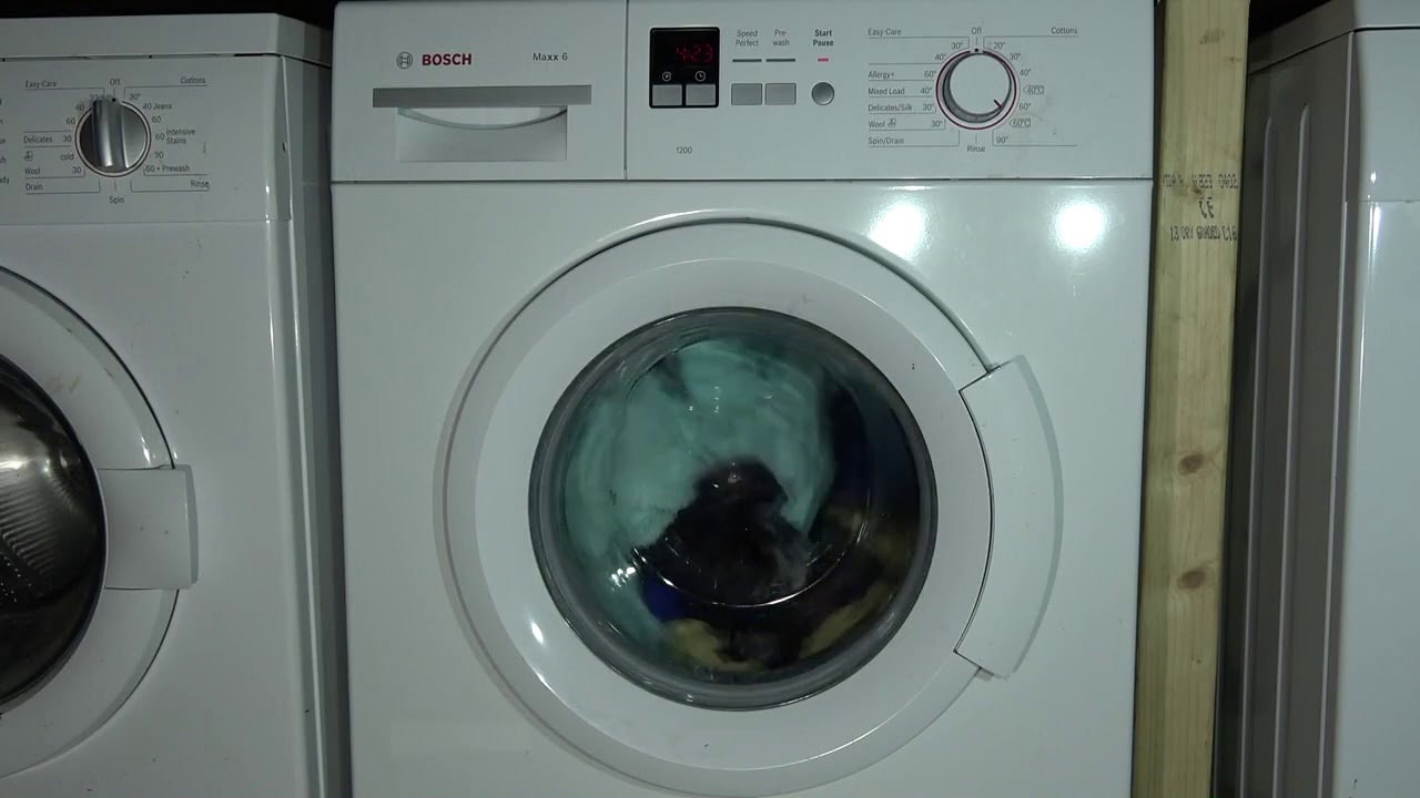 Bosch maxx 6 WFB24161GB : Cotton ECO 60'c standard - YouTube