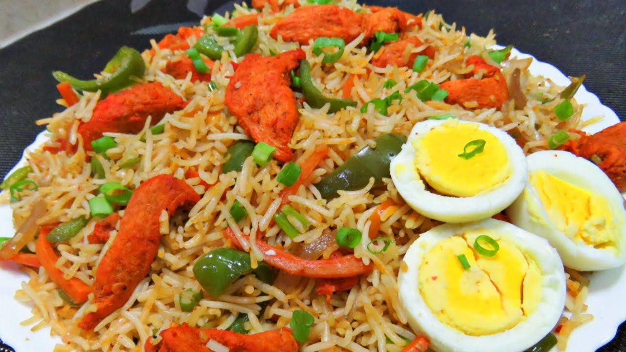 Chicken tandoori fried rice recipe / Tandoori chicken fried rice at ...