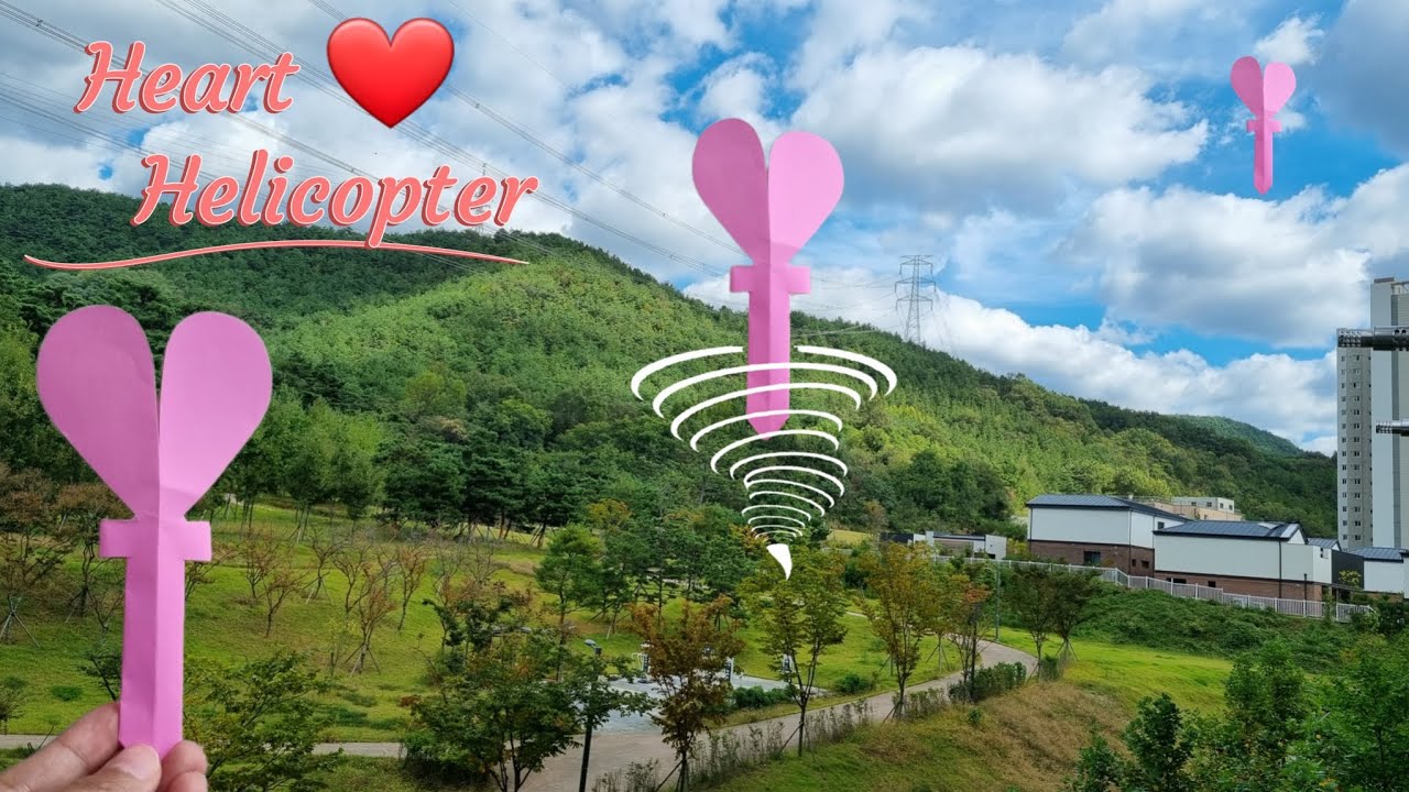 New paper toy heart helicopter, 1k creative helicopter for you, best ...