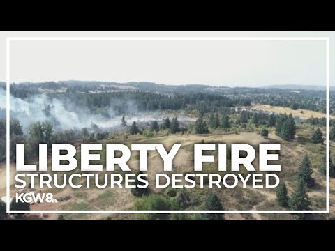 Wildfire burning south of Salem destroys at least 2 structures - YouTube