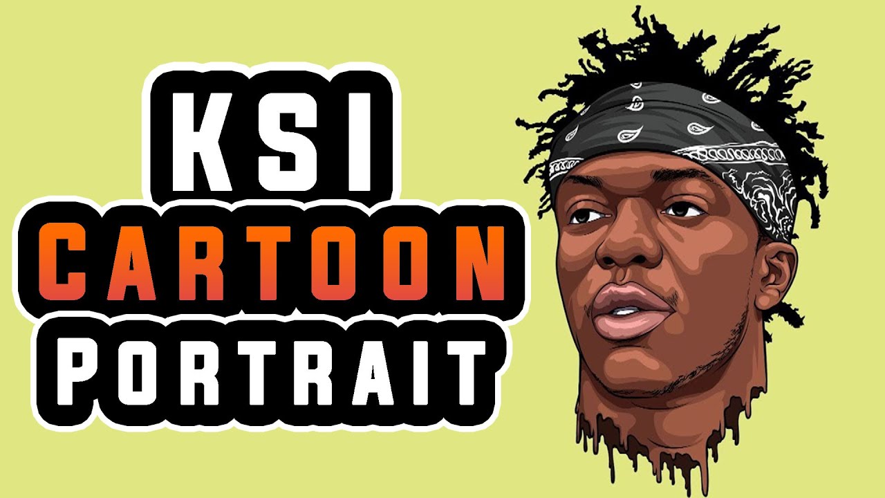 Adobe illustrator Tutorial : KSI Cartoon Portrait Tutorial - YouTube