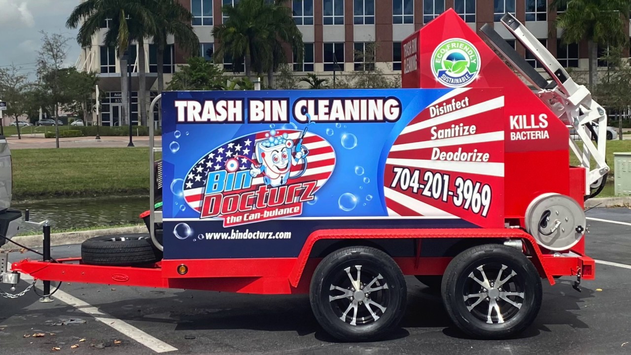 Trailer Mounted Trash Can Cleaners || Sparkling Bins - YouTube