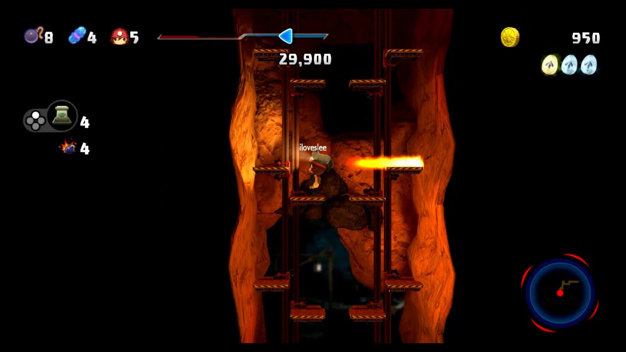 Spelunker Party Stage 1-J Long Old Lift All Litho-stones and breakable ...