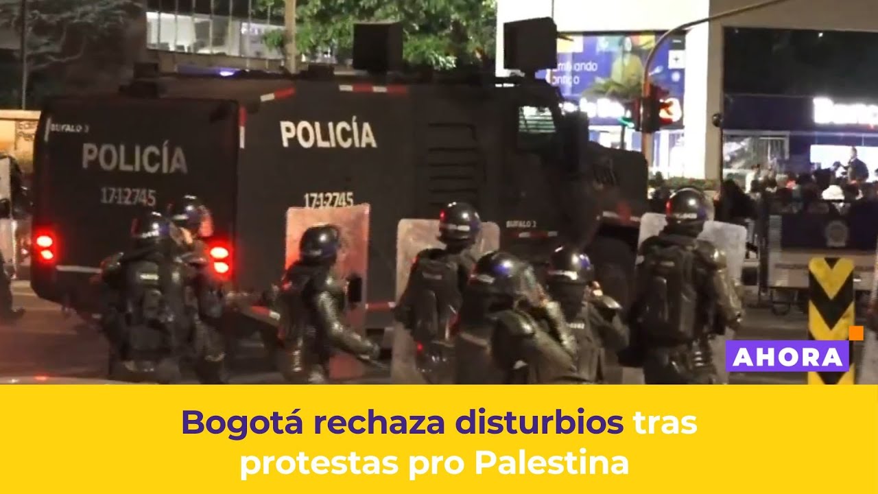 Manifestaciones pro Palestina frente al edificio de la ANDI derivaron ...
