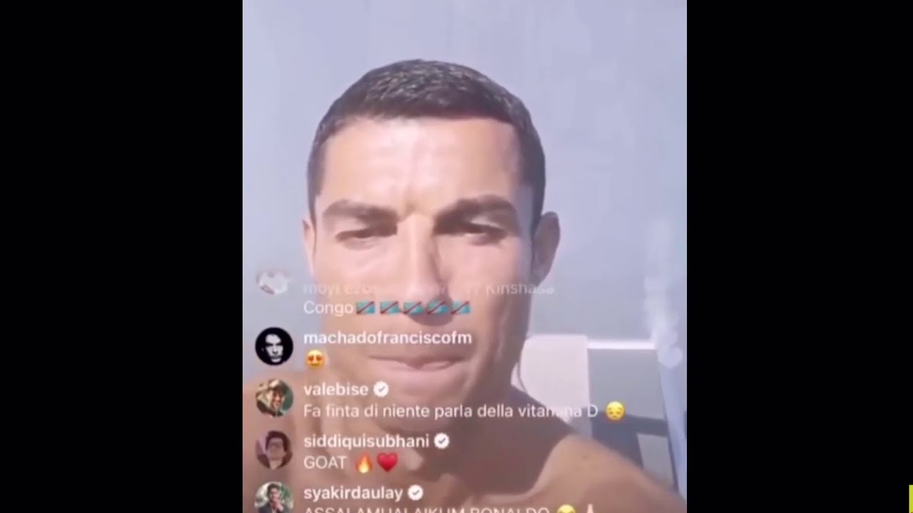 Cristiano Ronaldo says INSHALLAH on Instagram live - YouTube