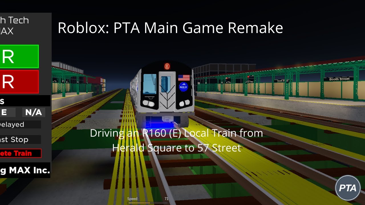 (Roblox PTA: Main Game Remake) Driving an R160 (E) Local Train from ...