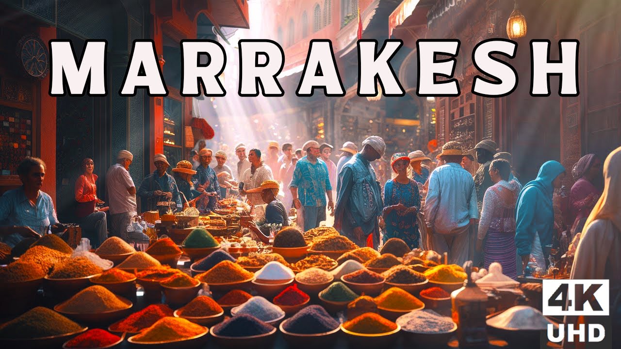 BEST WALKING TOUR of MARRAKESH, MOROCCO 🇲🇦 😲 | 4K UHD, Binaural with ...