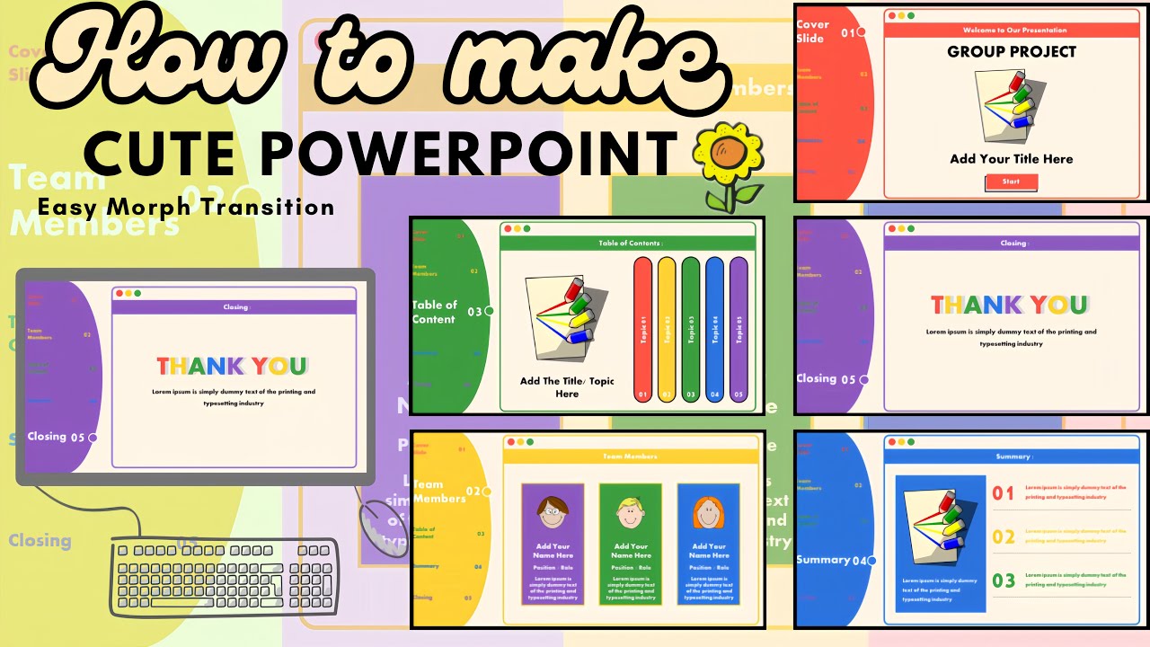 Cute PowerPoint Template for School Presentation | FREE TEMPLATE - YouTube