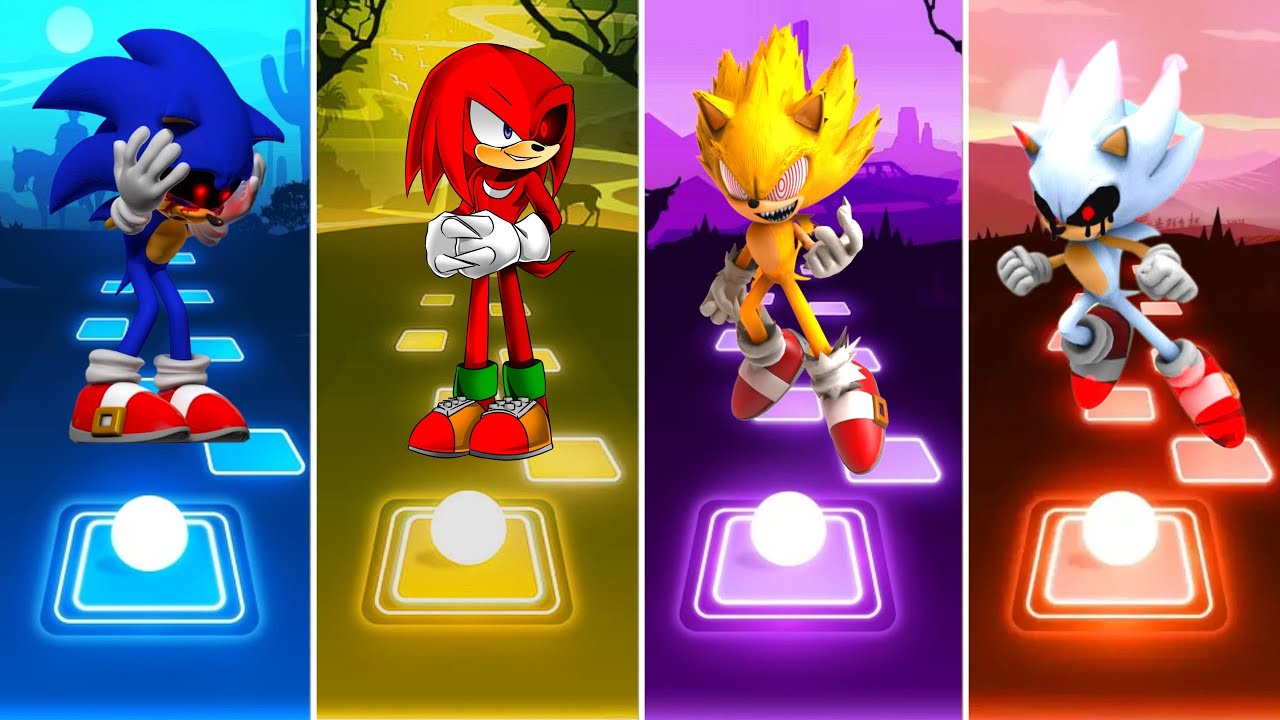 Sonic Exe 🆚 Knuckles Exe 🆚 Fleetway Super Sonic 🆚 Hyper Sonic || Tiles ...