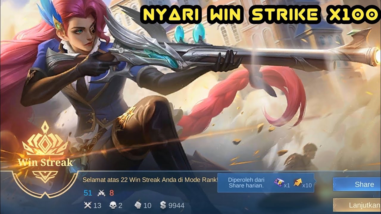Mencari Win Strike x100 | MOBILE LEGENDS - YouTube