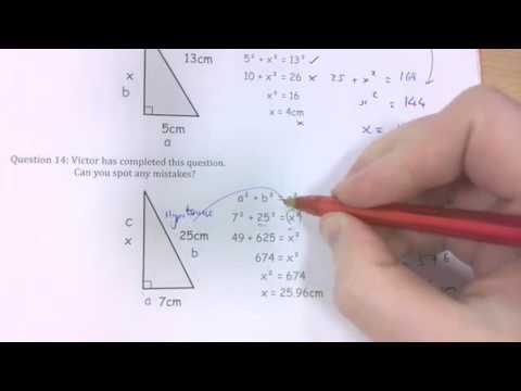 3rd Form/LE Correcting Errors on Pythagoras Theorem - April 2020 - YouTube