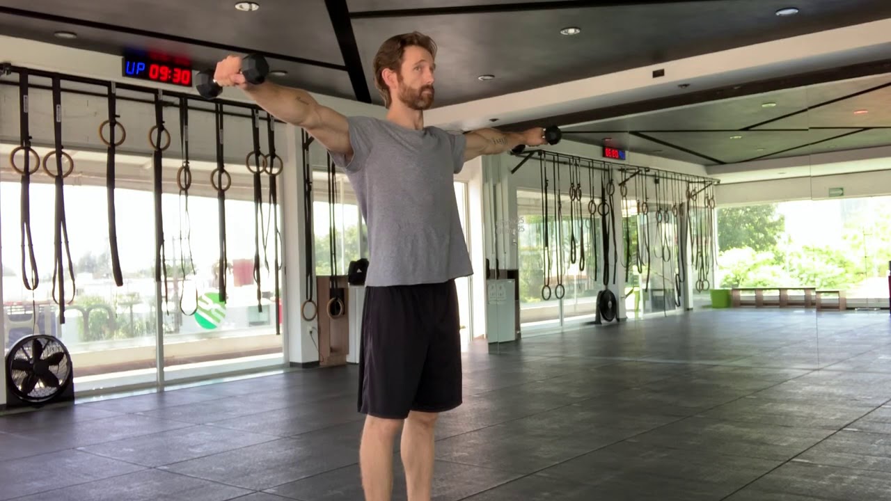 Lateral Shoulder Raise Hold - with weight - YouTube
