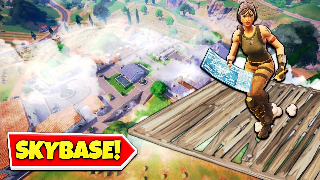 SKYBASE w FORTNITE *FAIL*!! - YouTube