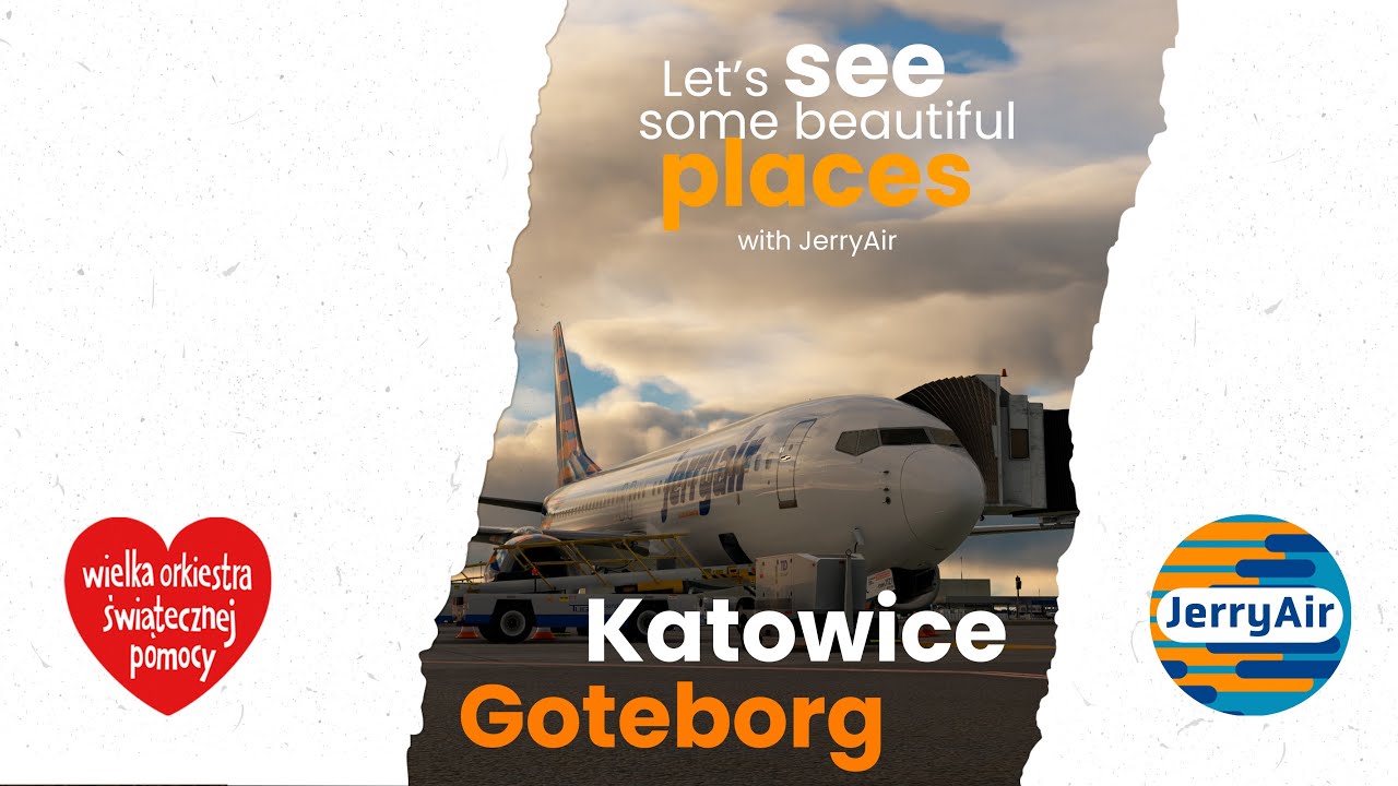 Lot z Katowic do Goteborga z JerryAir! 🛫 Live Stream z Podniebną ...