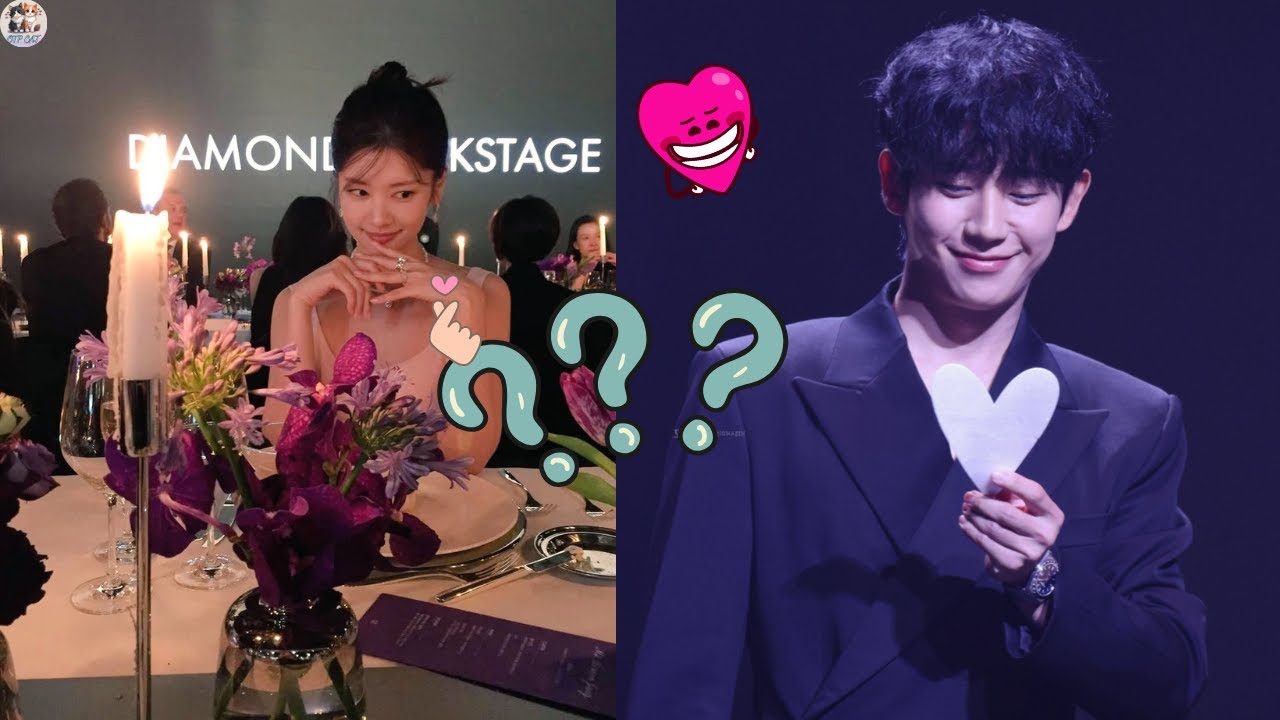 Diamond ring on Jung So Min's hand and Jung Hae In's heart gesture ...