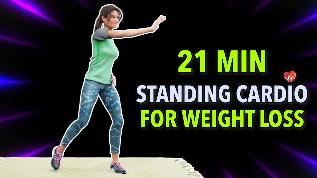 21 Min Standing Cardio Workout - Organic Dance For Weight Loss - YouTube