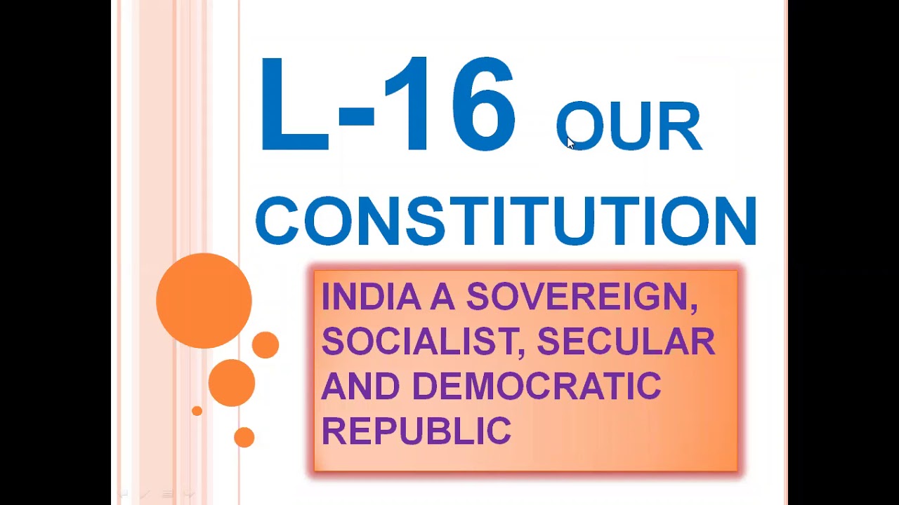INDIA A SOVEREIGN SOCIALIST SECULAR DEMOCRATIC REPUBLIC - YouTube
