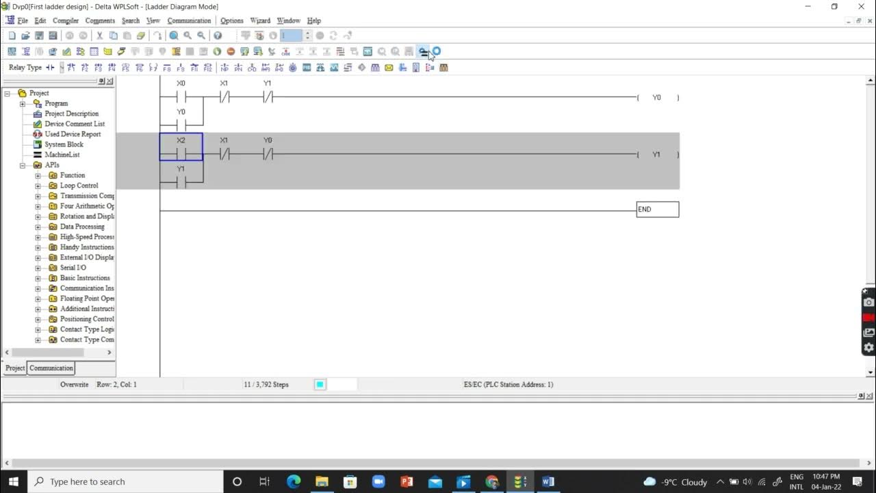 5- Designing the Interlocking circuit in Delta PLC Ladder logic - YouTube