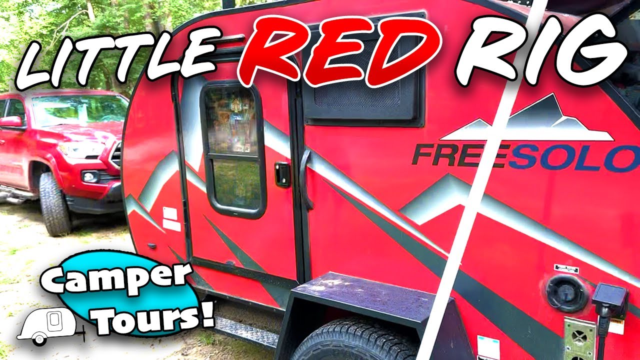 Free Solo Teardrop - The Little Red Rig - Camper Tours! - YouTube
