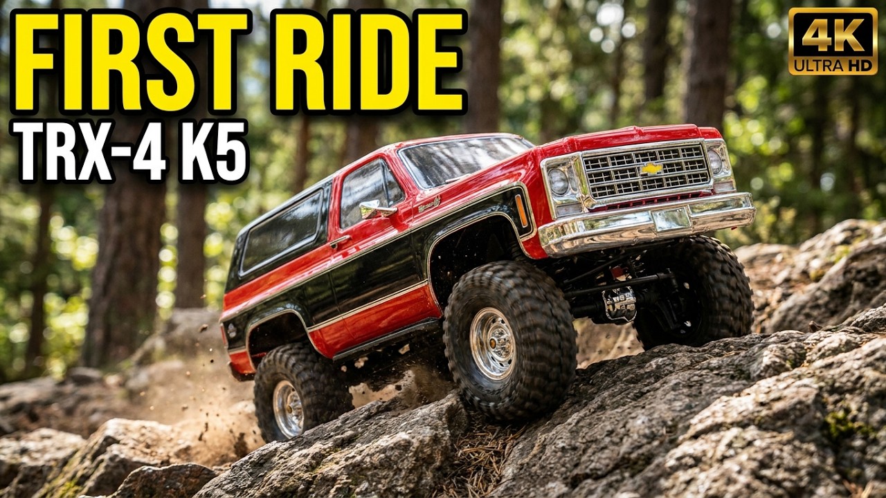 First ride with RC Traxxas TRX-4 Chevrolet Blazer K5! 🏔️🔥 1/10 Scale ...
