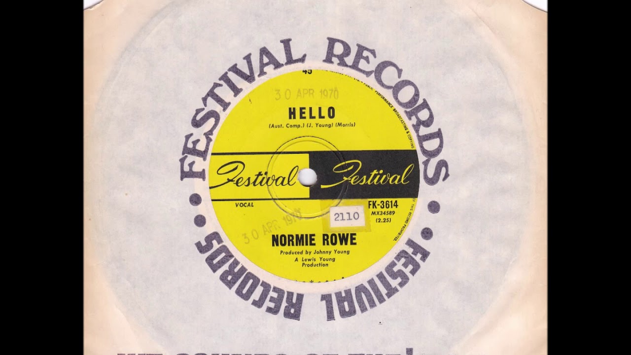 Normie Rowe - "Hello" (1970) - YouTube