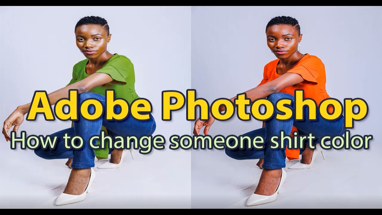 Adobe Photoshop Tutorials - How to change someone's shirt color? - YouTube