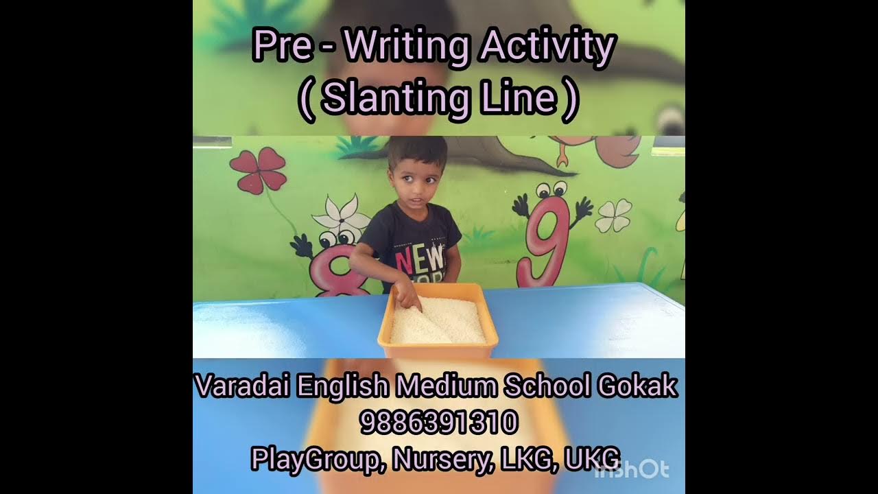Pre - Writing Activity ( Slanting Line) - YouTube