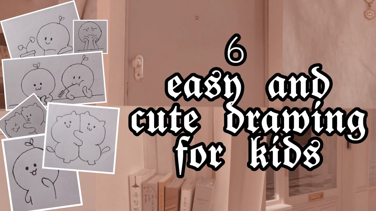6 very easy and cute cartoons drawing tutorial for kids/ easy cartoon ...